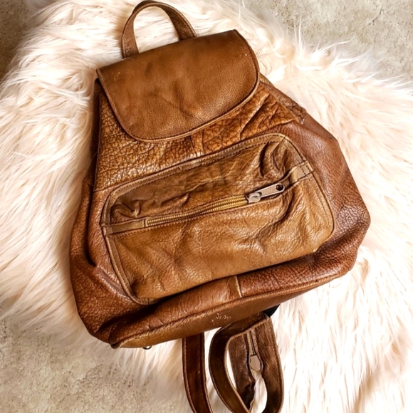 Bags | Genuine Leather Mini Backpack | Poshmark